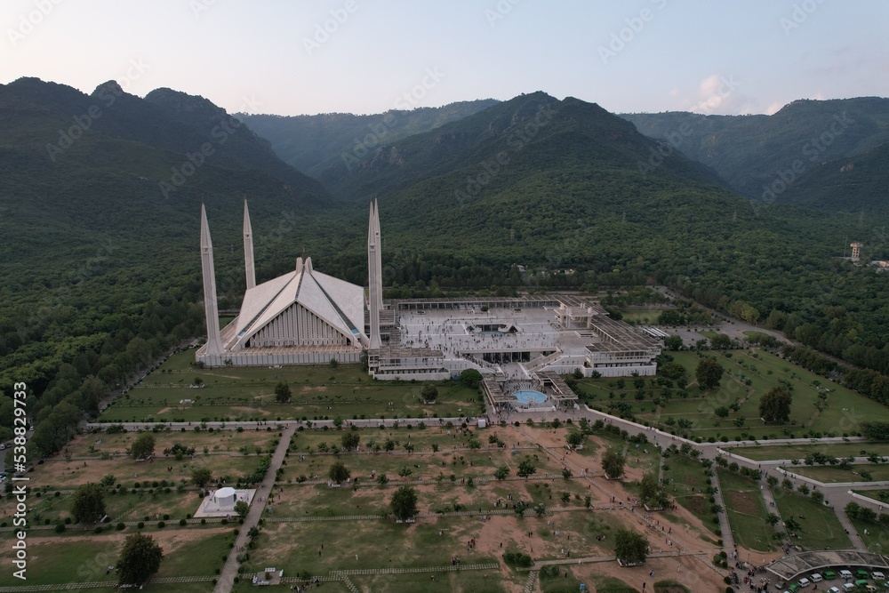 Faisal Masjid Aerial View