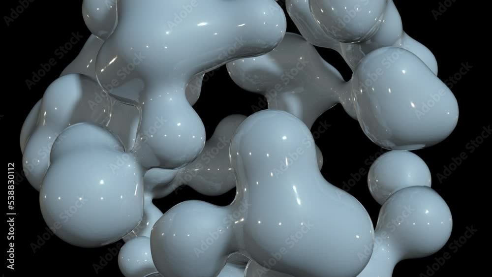 Abstract artistic surreal object based on metabolic spheres in the ...