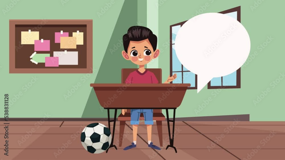 little student boy character animation Stock Video | Adobe Stock