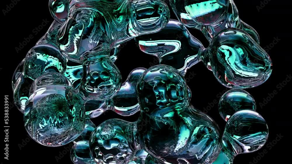 Abstract artistic surreal object based on metabolic spheres in the ...