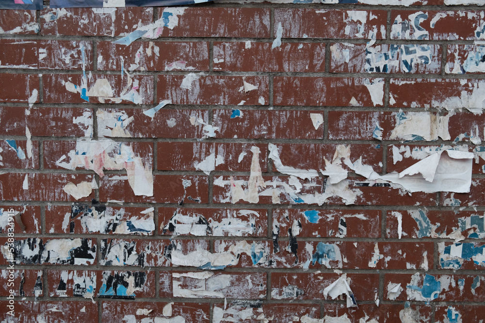 Torn street poster abstract background collage with ripped paper ...