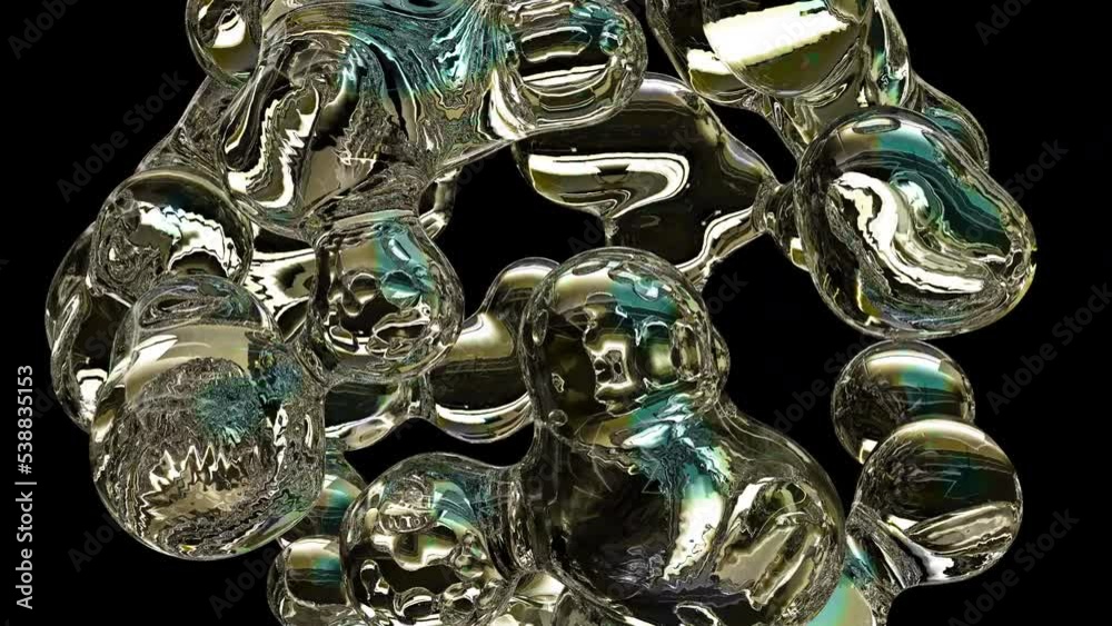 Abstract artistic surreal object based on metabolic spheres in the ...