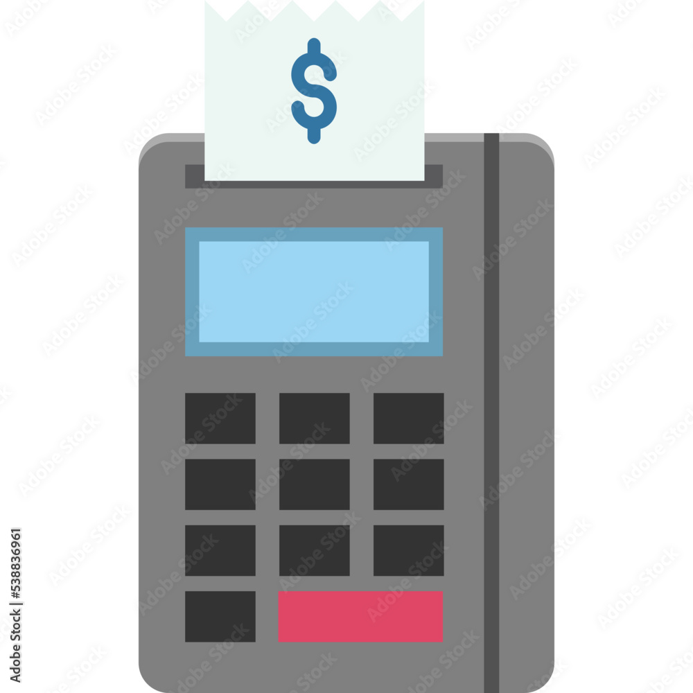 Card Terminal Isolated Color Vector icons, This Market and Economics ...