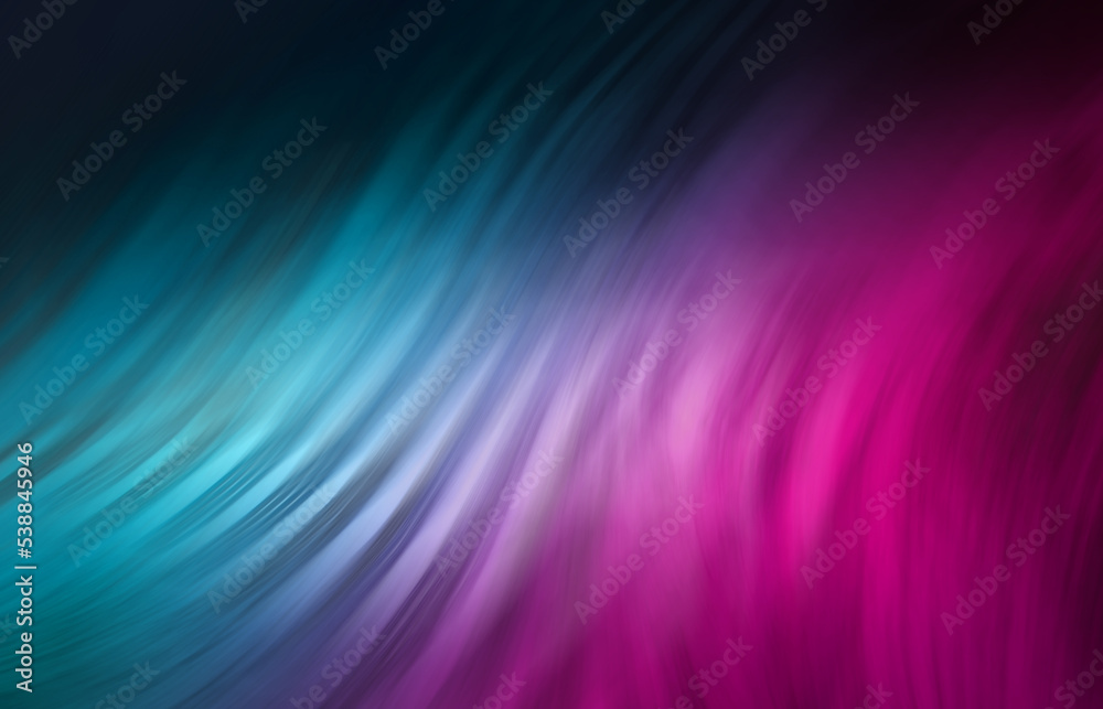Abstract blue pink light wave effect texture. Blurred turquoise water ...
