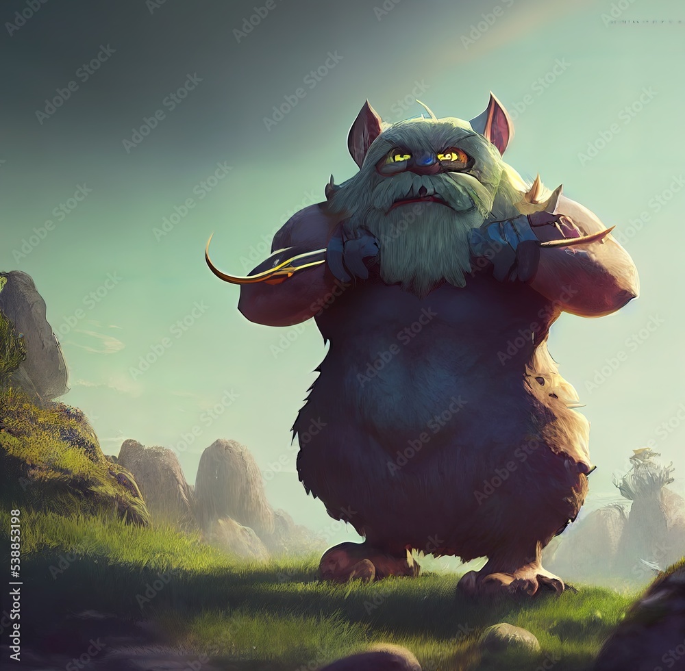 Wild Fantastic Troll Creature - Digital Art, 3D Render, Concept Art ...