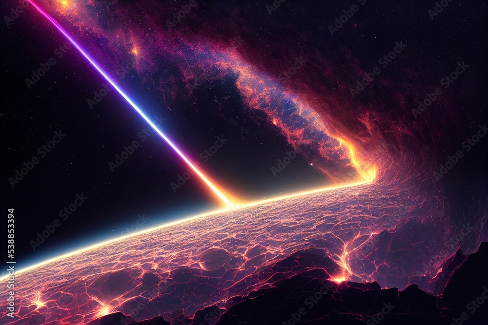 Supernova Explosion Epic Space Landscape - Digital Art, 3D Render ...