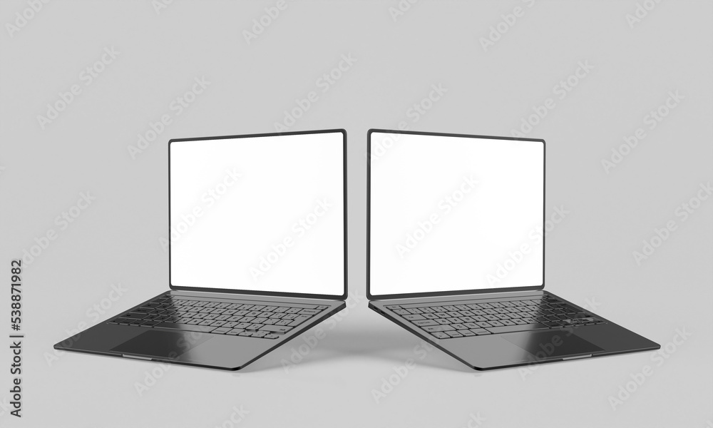 Mackbook pro screen with website presentation mockup Stock Illustration ...