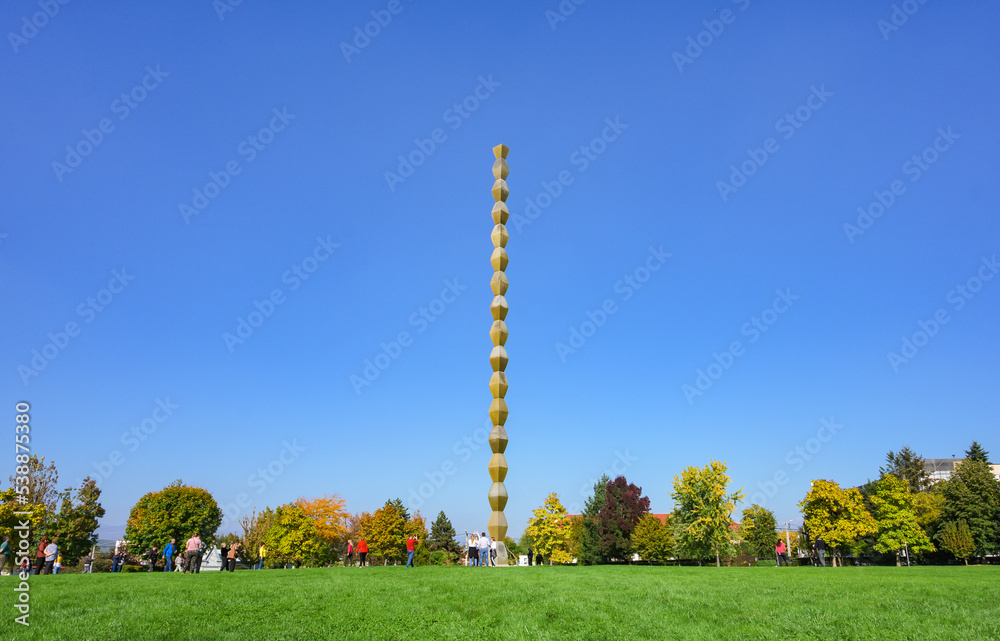 Column of Infinity or Endless Column, the work of the Romanian sculptor ...