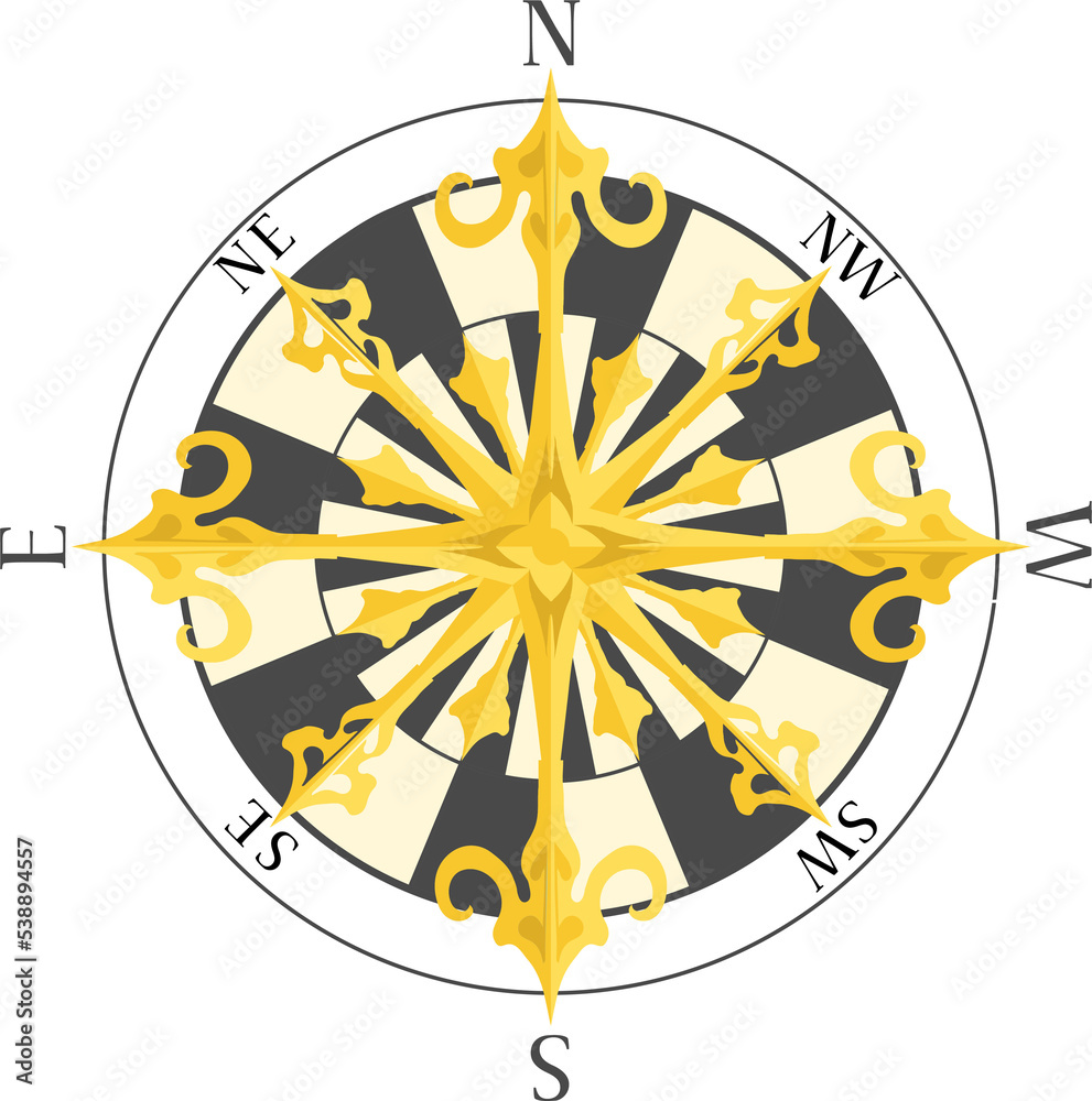 Compass Rose Symbol Icon Stock Illustration | Adobe Stock