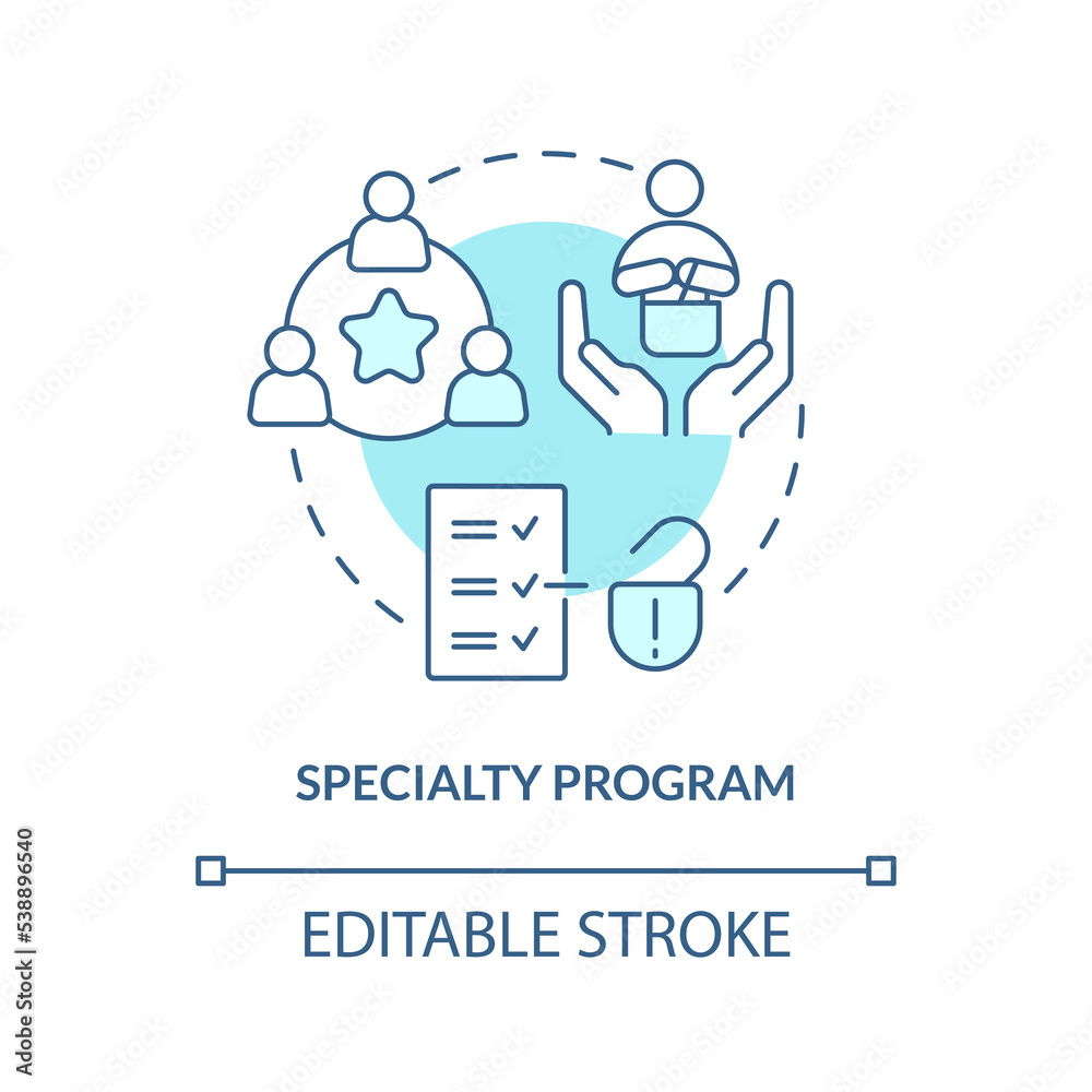 Clients loyalty program turquoise concept icon. Exclusivity. Membership ...