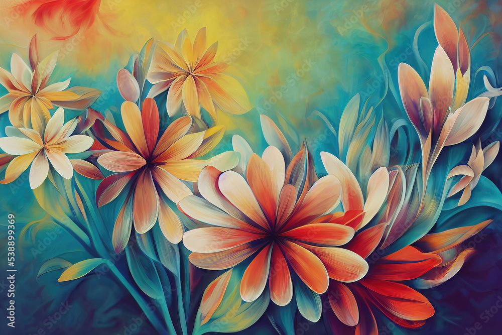 Abstract floral organic wallpaper background illustration Stock ...