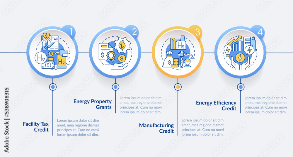 Support hydrogen stations circle infographic template. Energy industry ...