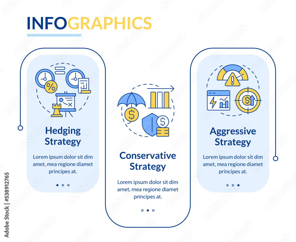 Working capital strategies blue rectangle infographic template. Data ...