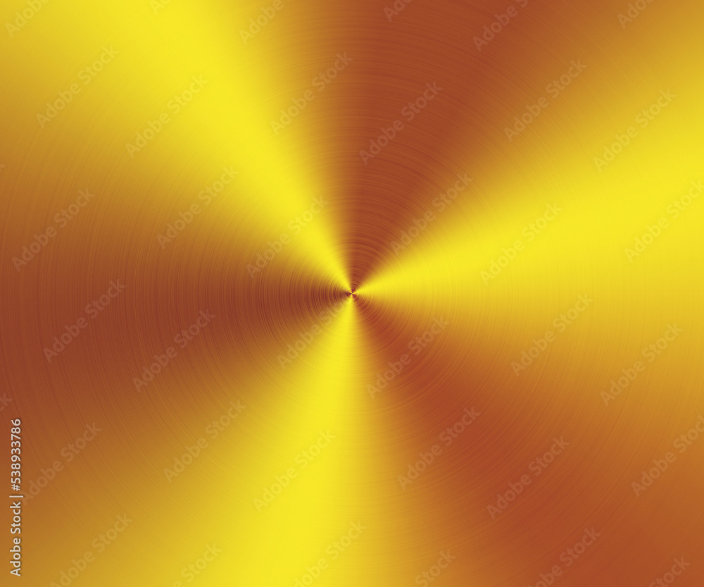 Gold metallic radial gradient with scratches surface texture effect ...