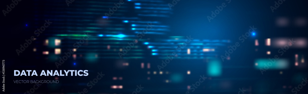 Vector abstract big data visualization. Futuristic aesthetic design ...