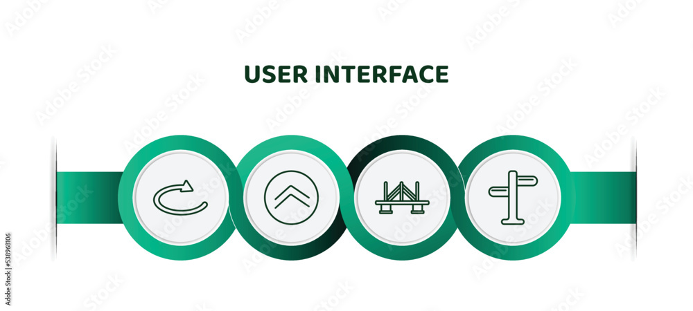 editable thin line icons with infographic template. infographic for user interface concept ...