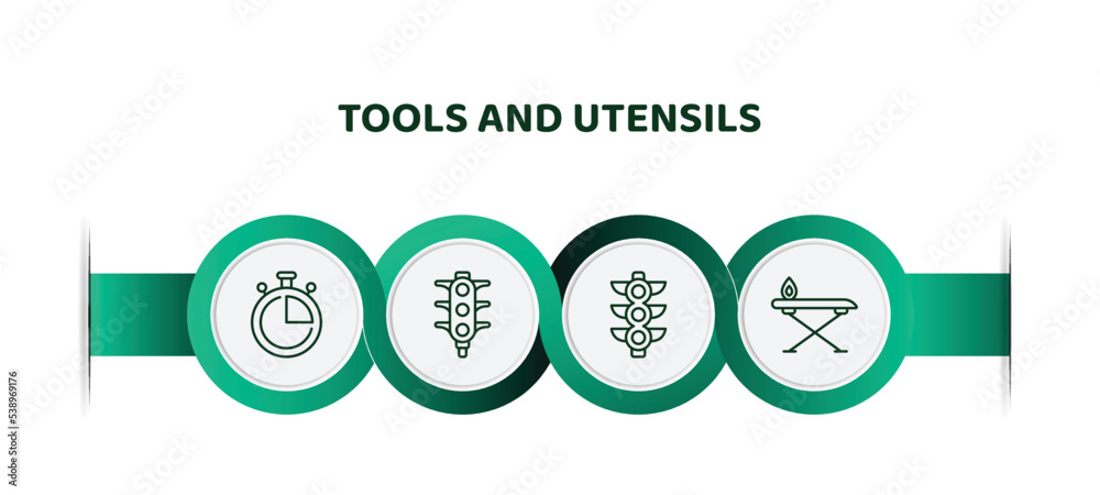 editable thin line icons with infographic template. infographic for ...