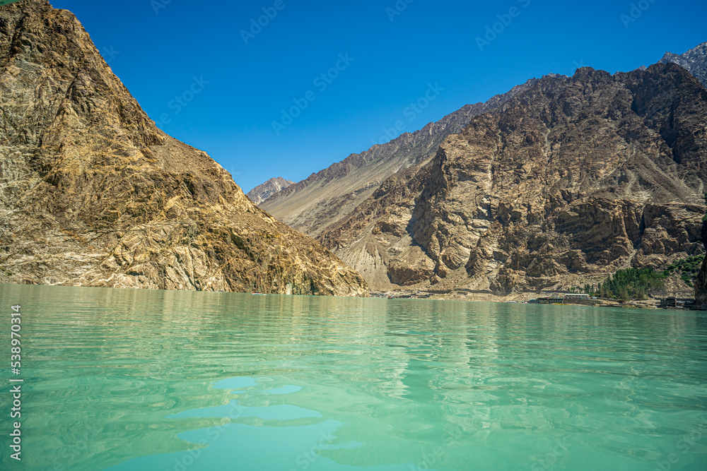 Hunza Valley Road and gorgeous mountains of the North Pakistan Stock ...