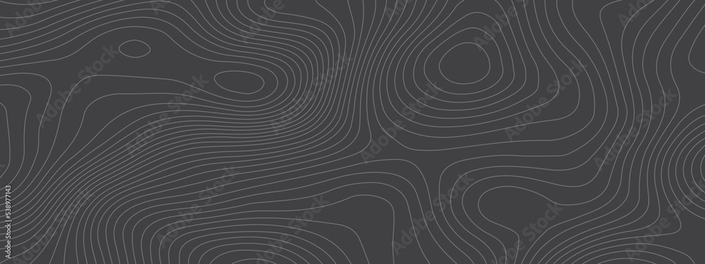 Black and white wavy abstract topographic map contour, lines Pattern ...