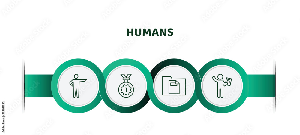 Vetor de editable thin line icons with infographic template ...