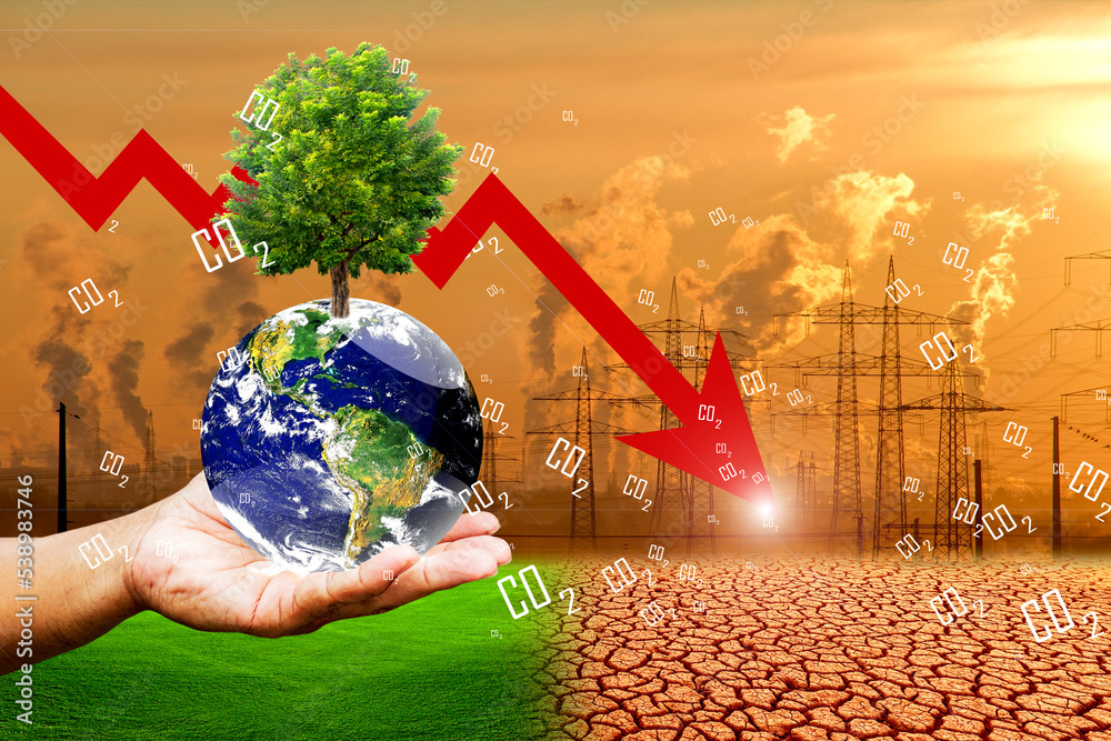 Carbon Neutral Reduction Concept to Prevent Global Warming. Reducing ...