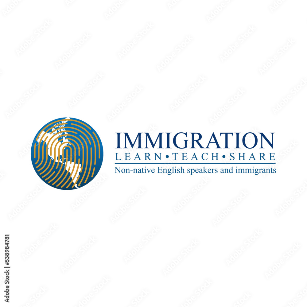 immigration logo vector. Concept of immigration and migration programs ...