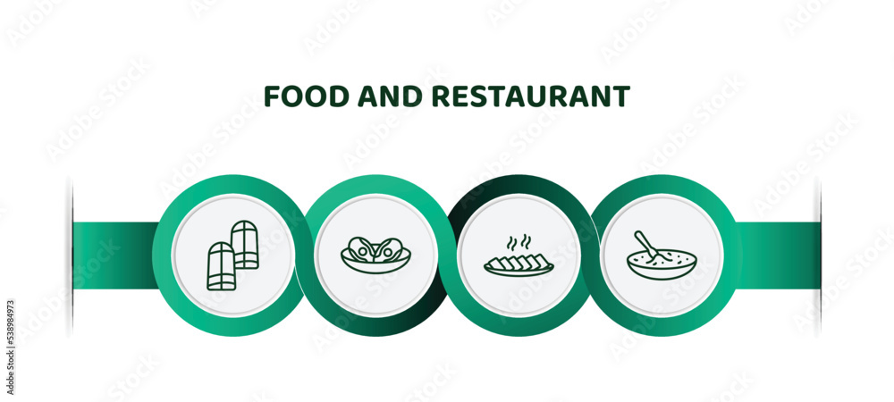 Vetor de editable thin line icons with infographic template ...