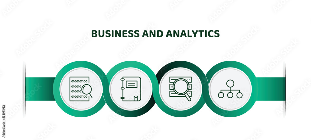editable thin line icons with infographic template. infographic for ...