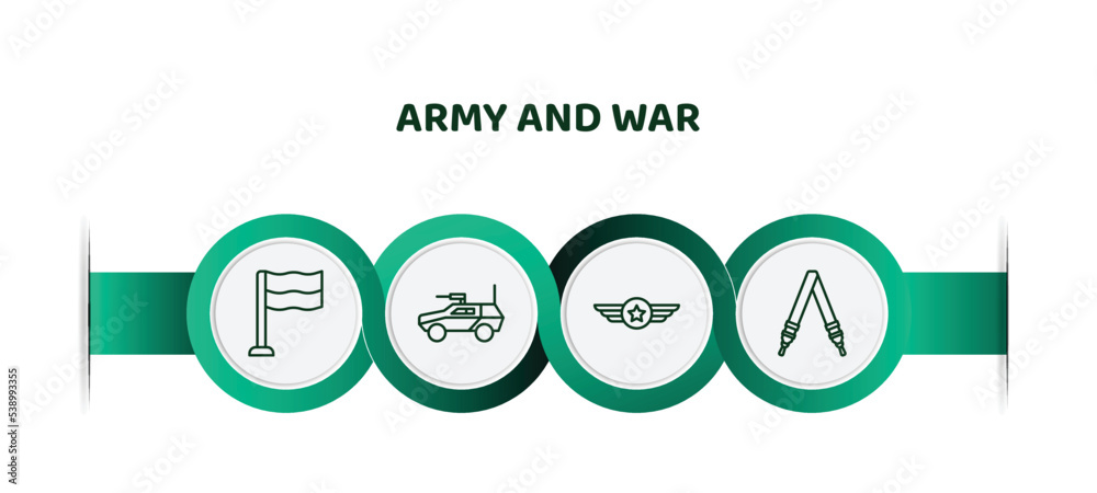 editable thin line icons with infographic template. infographic for ...