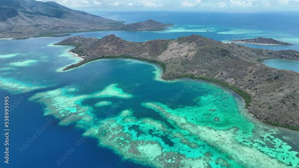 A healthy coral reef thrives off the Pulau Besar north of Flores ...