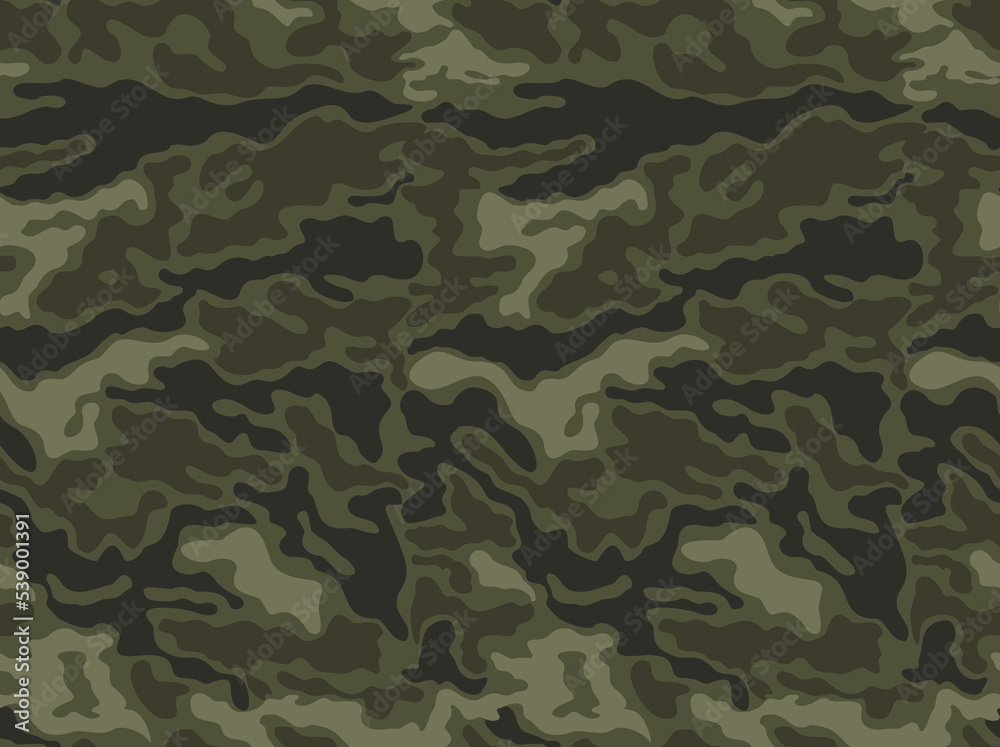 Forest texture camouflage, vector illustration, seamless background ...