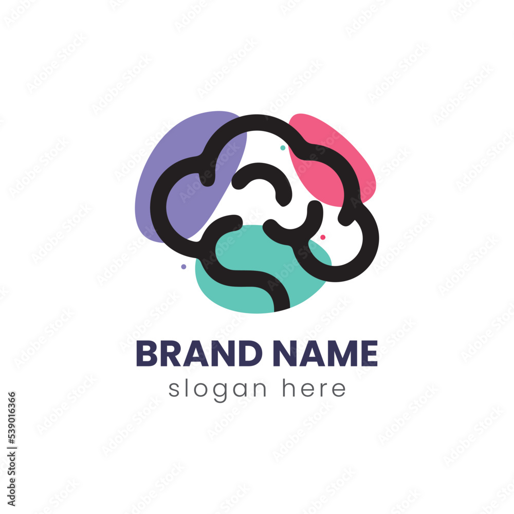 science modern mind or brain logo premium template illustrator. Any ...