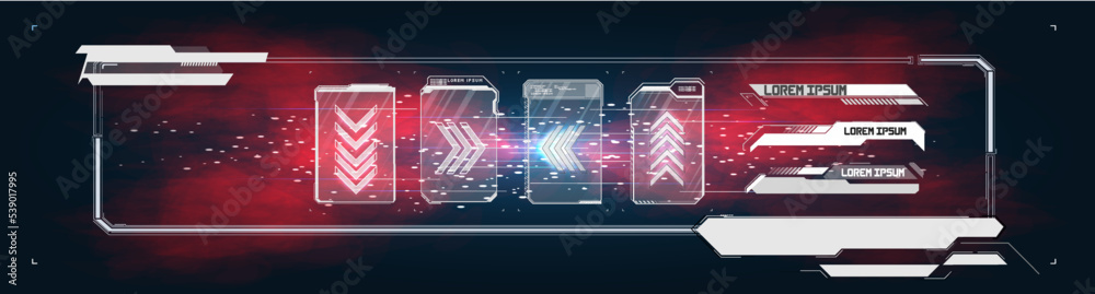 Sci Fi modern user interface elements. futuristic abstract HUD frame ...