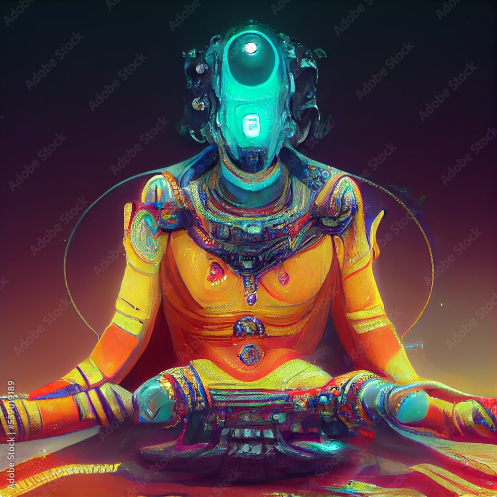 Technology God, religion, robot, cyborg, new world order, big brother ...