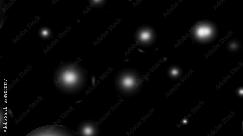 3d metal balls moving in space. Design. Glitter of metal balls moving ...