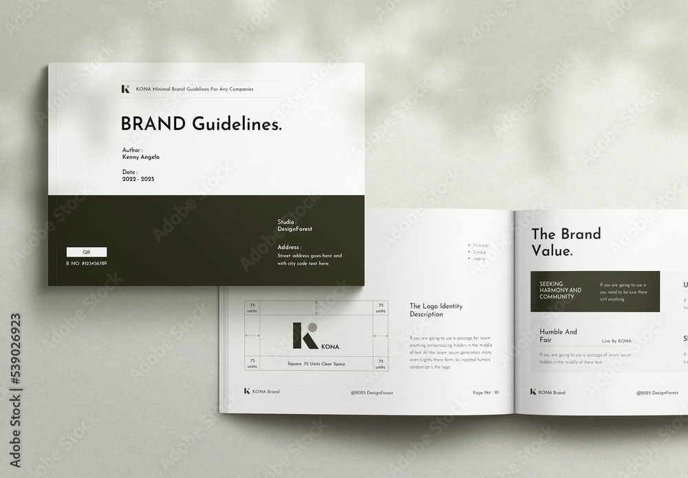 Brand Guidelines Layout Stock Template | Adobe Stock
