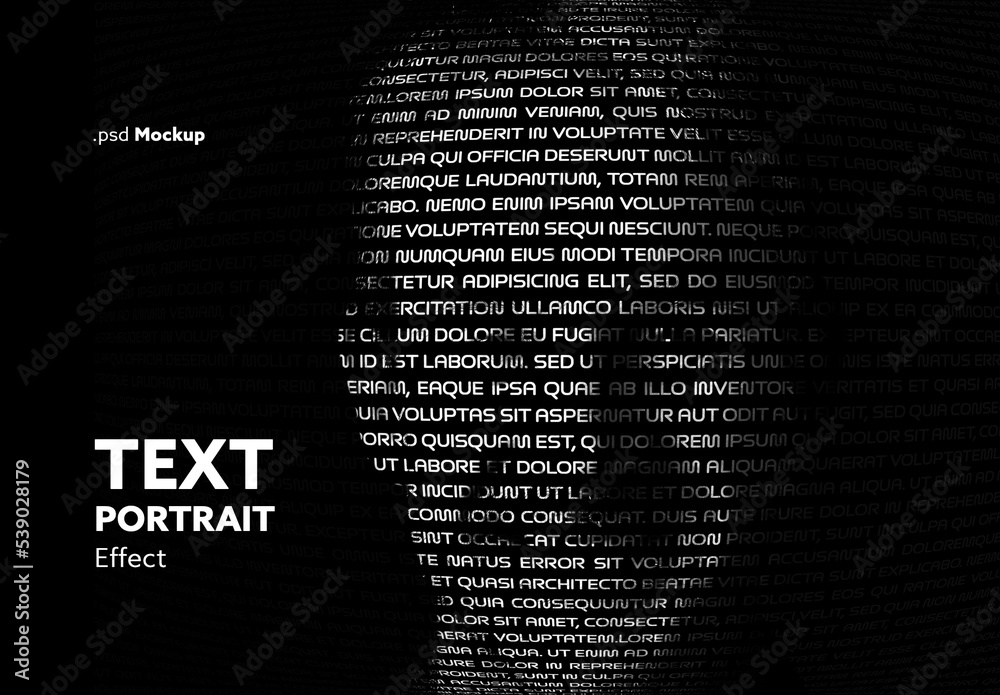 Text Portrait Effect Stock Template | Adobe Stock