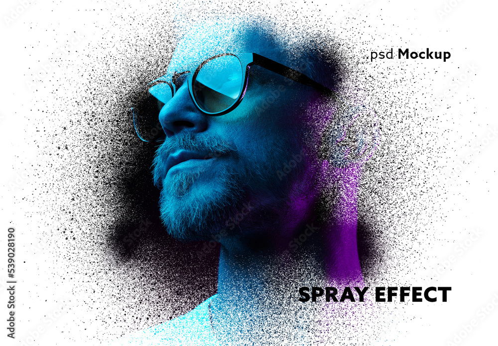 Spray Photo Effect Stock Template | Adobe Stock