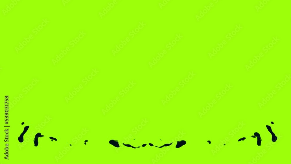 Animation of raking the earth with the decay of black particles on a ...