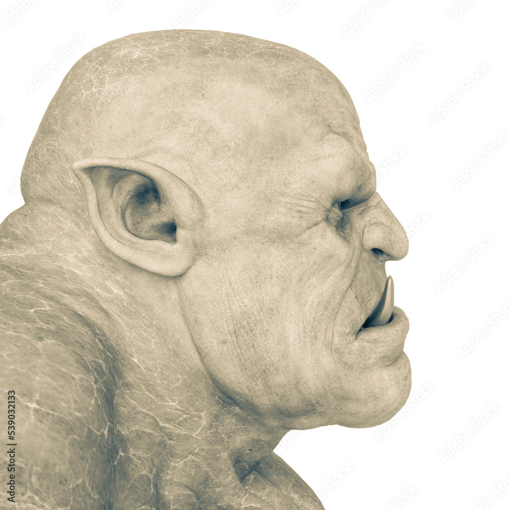 ogre beasty id profile picture side view Stock Illustration | Adobe Stock