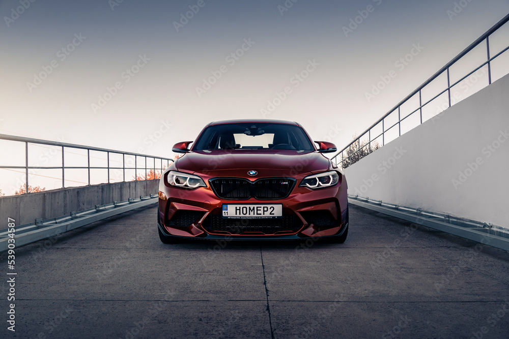 BMW M2 F87 Competition finished in Sunset Orange. Kyiv, Ukraine ...
