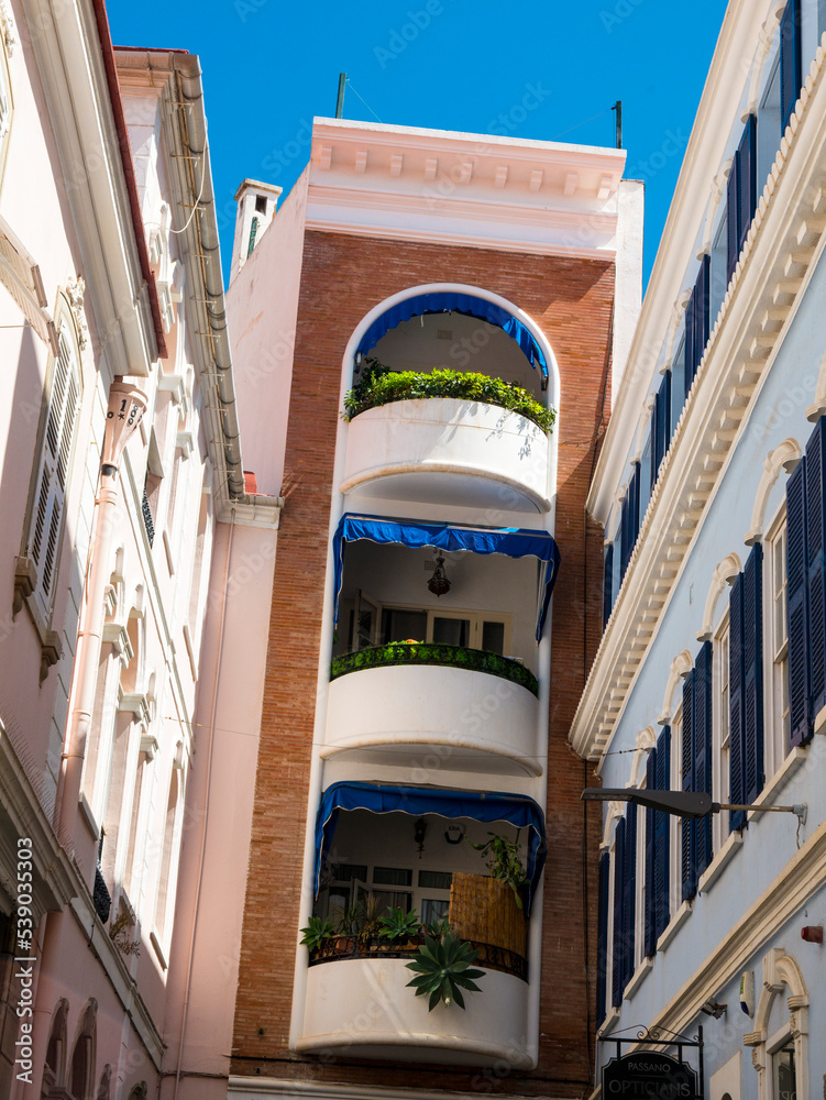 The architecture on the Rock of Gibraltar combines of English and ...