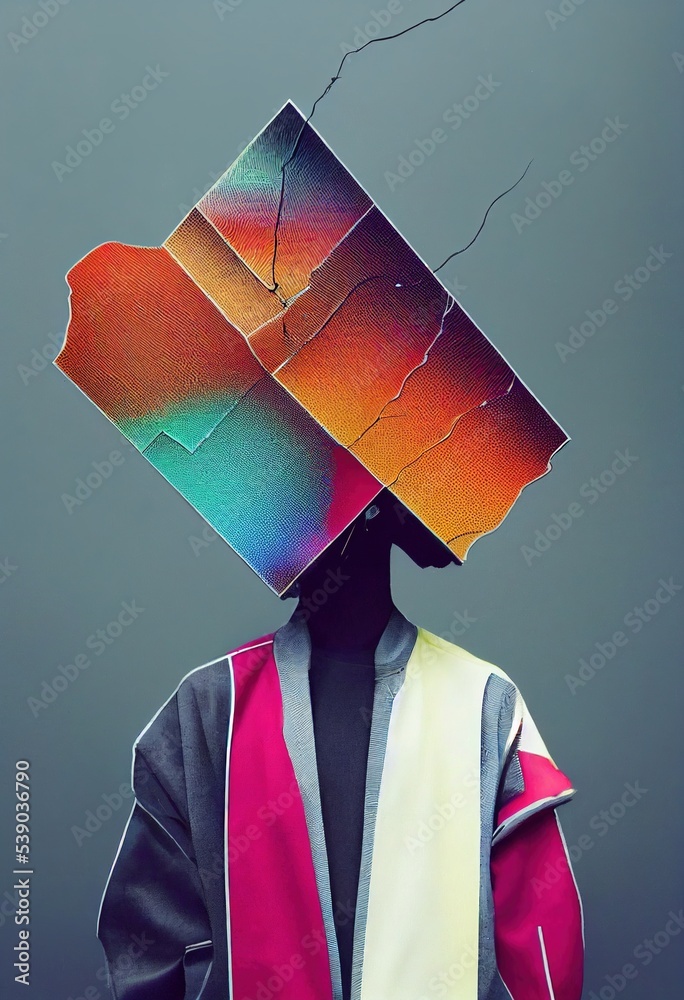 Glitchware, a series of colorful AI generated illustrations of glitched ...