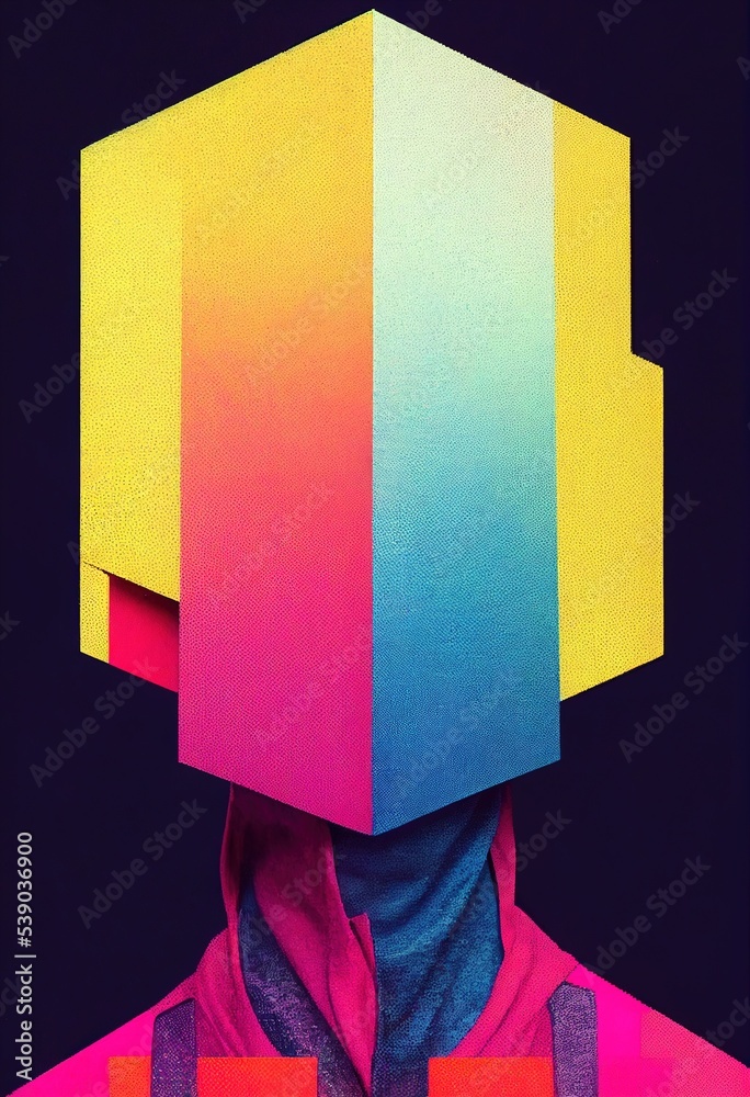 Glitchware, a series of colorful AI generated illustrations of glitched ...