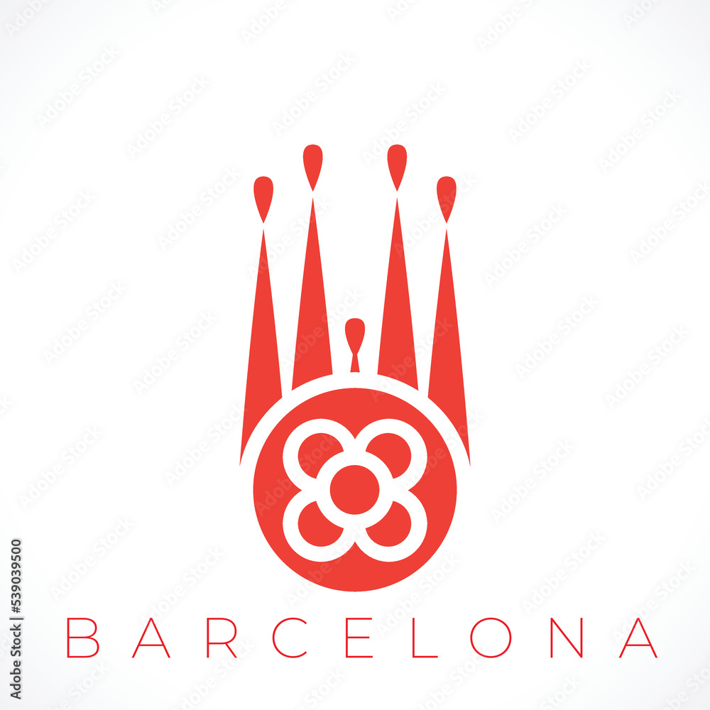 Poster Barcelona Landmarks and Symbols Icon – Wall Art | UkPosters