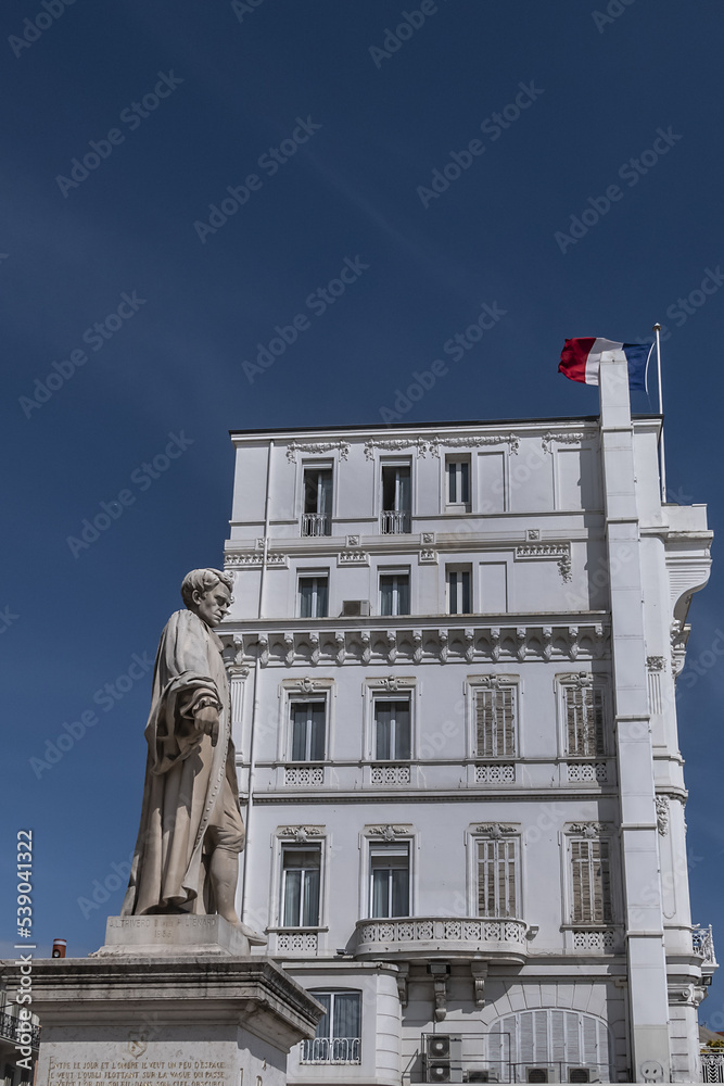 Lord Brougham statue (sculptors Paul Lienard 1879 and Trivero 1953) on ...