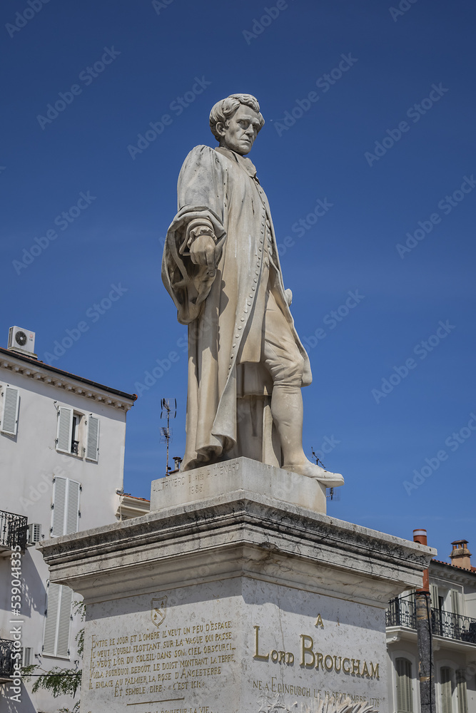 Lord Brougham statue (sculptors Paul Lienard 1879 and Trivero 1953) on ...