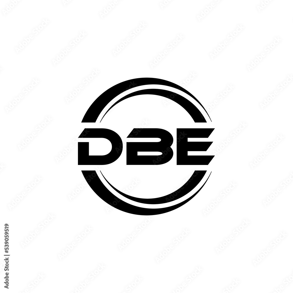 DBE letter logo design with white background in illustrator, vector ...