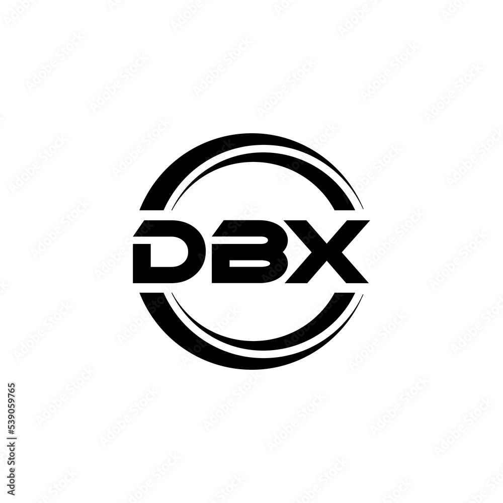 DBX letter logo design with white background in illustrator, vector ...