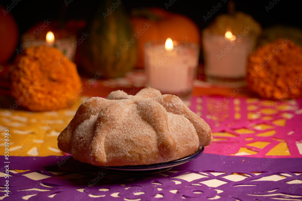 Pan de Muerto, Day of the Dead Bread, mexico city tradition Stock Photo ...
